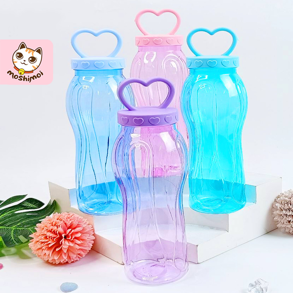 Jual Botol Minum Bening Warna Tutup Penggangan Love Lubang | Shopee ...
