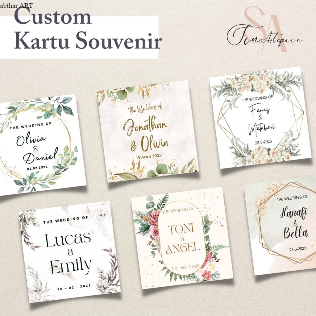 Jual Cetak Kartu Souvenir Dengan Nama, Souvenir Card | Shopee Indonesia