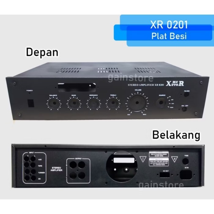 Jual Box Ampli XR 0201 + USB / Bok Power Amplifier Bahan Plat Tebal | Shopee Indonesia