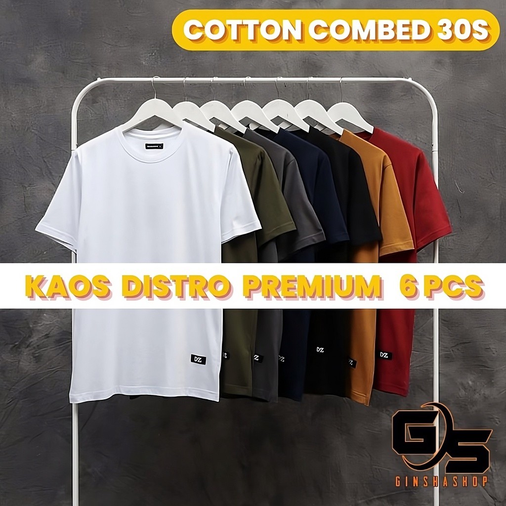 Jual Promo Kaos Polos Pendek Cotton Combed 30s Premium / Kaos Polos ...