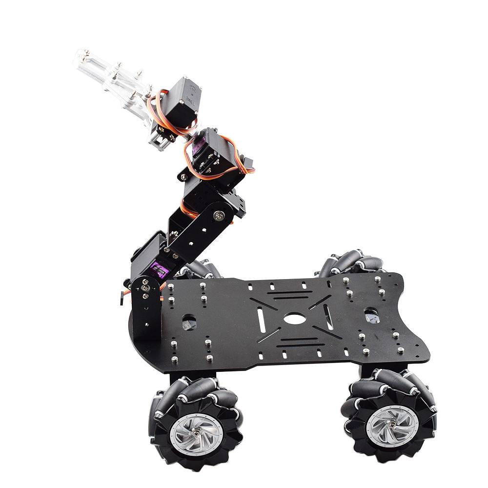 Jual Cheapest Mobile 80mm 4WD Mecanum Wheel Robot Car Kit with 4dof ...