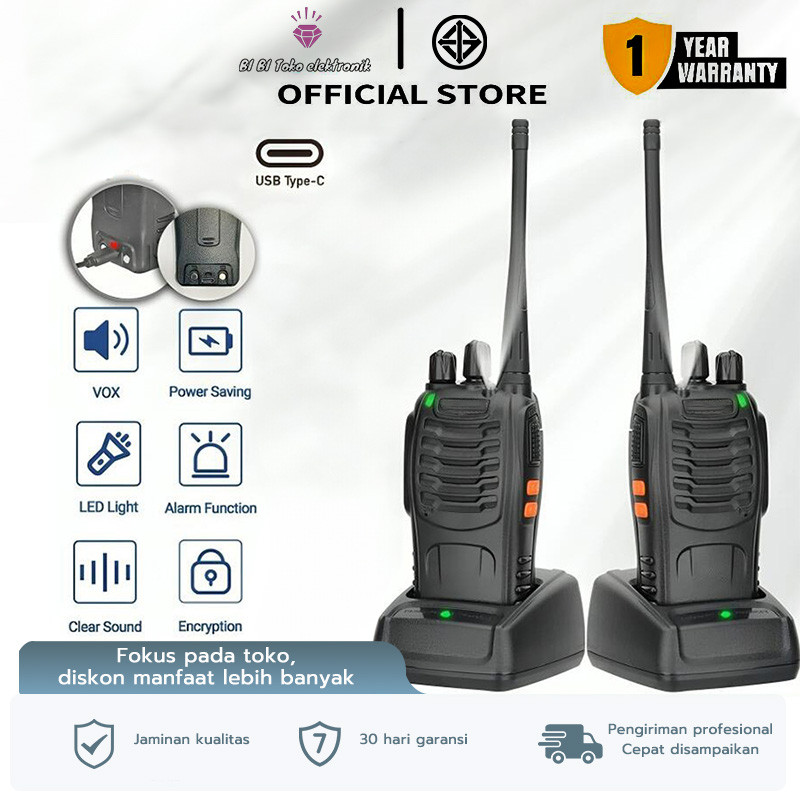 Jual [COD]NEW Walkie Talkie Jarak Jauh 10km(Max) 2800mAH HT Wlan UHF 2 ...