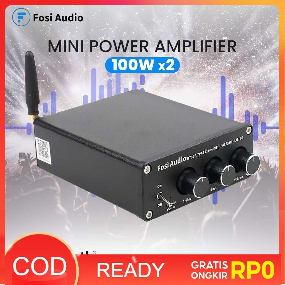 Jual Fosi Audio Mini Power Amplifier Bluetooth 5.0 2 Channel TPA3116 ...