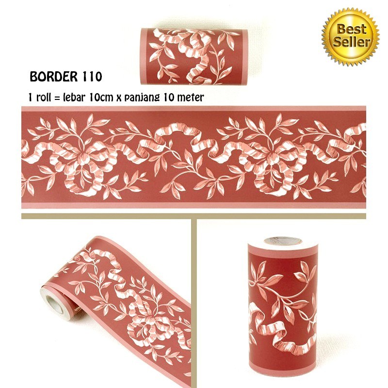 Jual WALLPAPER BORDER 110 WALSTICKER STIKER DINDING WALLPAPER STIKER ...