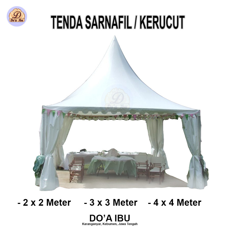Jual Tenda Sarnafil | Kerucut | Tirai Tiang | 2x2 | 3x3 | 4x4 | Polos ...