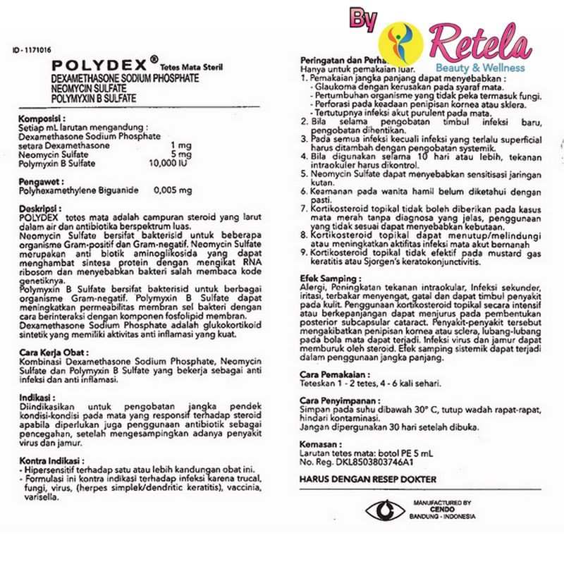 Jual CENDO POLYDEX EYE DROPS 1 BOTOL 5ML | Shopee Indonesia