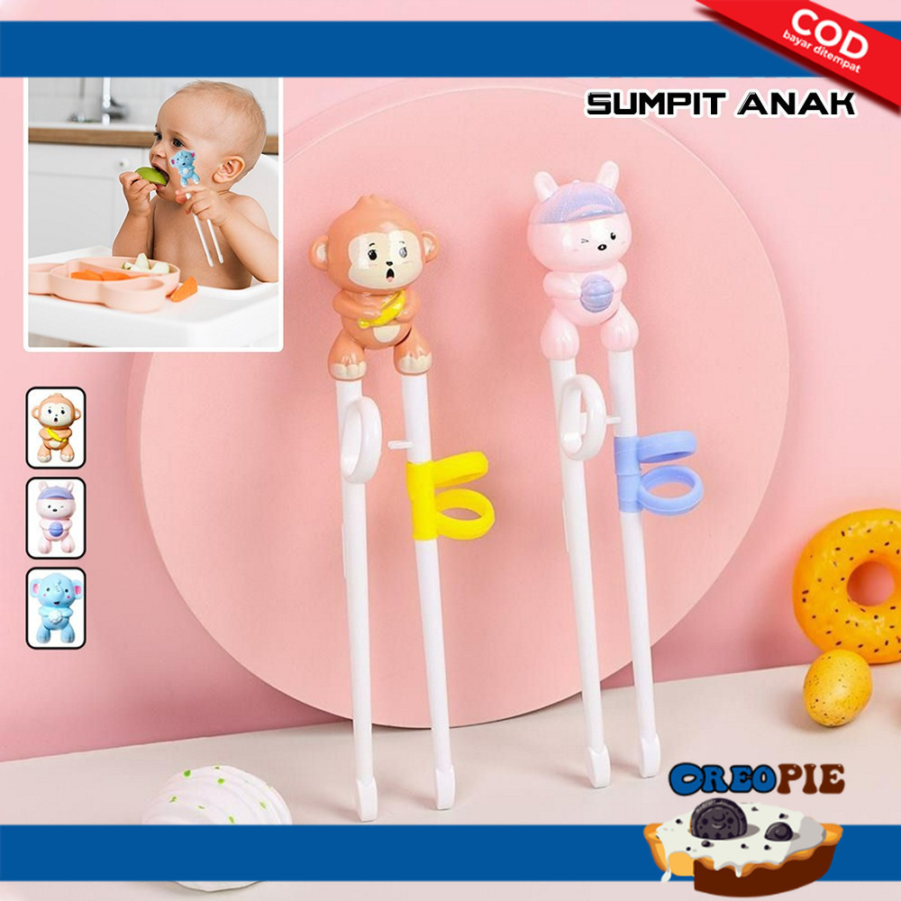 Jual Chopstick Sumpit Anak Karakter Animal Alat Makan Anak Bayi ...
