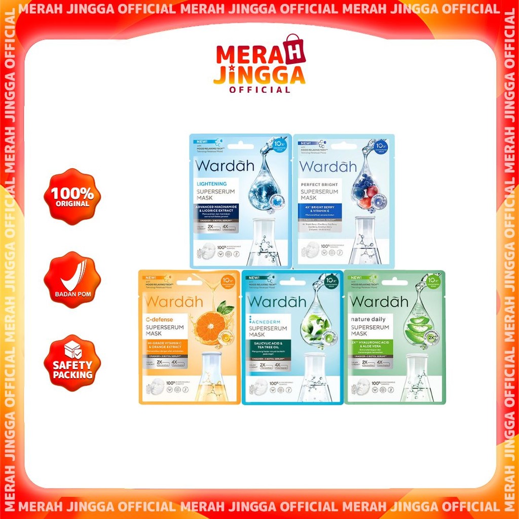 Jual Wardah SuperSerum Mask 20ml - Nature Daily Sheet Mask | Merah ...