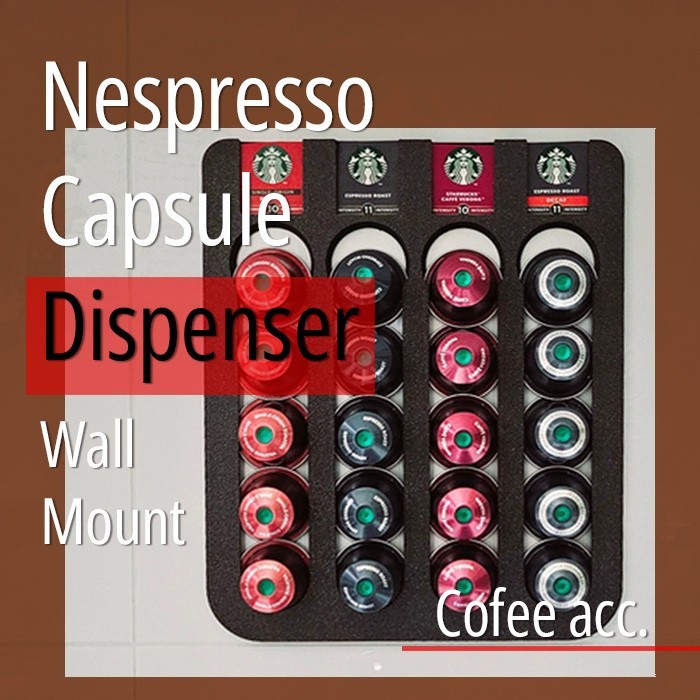 Jual NESPRESSO Capsule Dispenser Holder WALL MOUNT Cafe Stand Tower ...