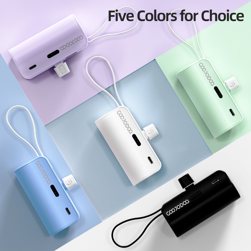 Jual GOOJODOQ 5000mah Mini Powerbank for iphone Android Phone Built in ...