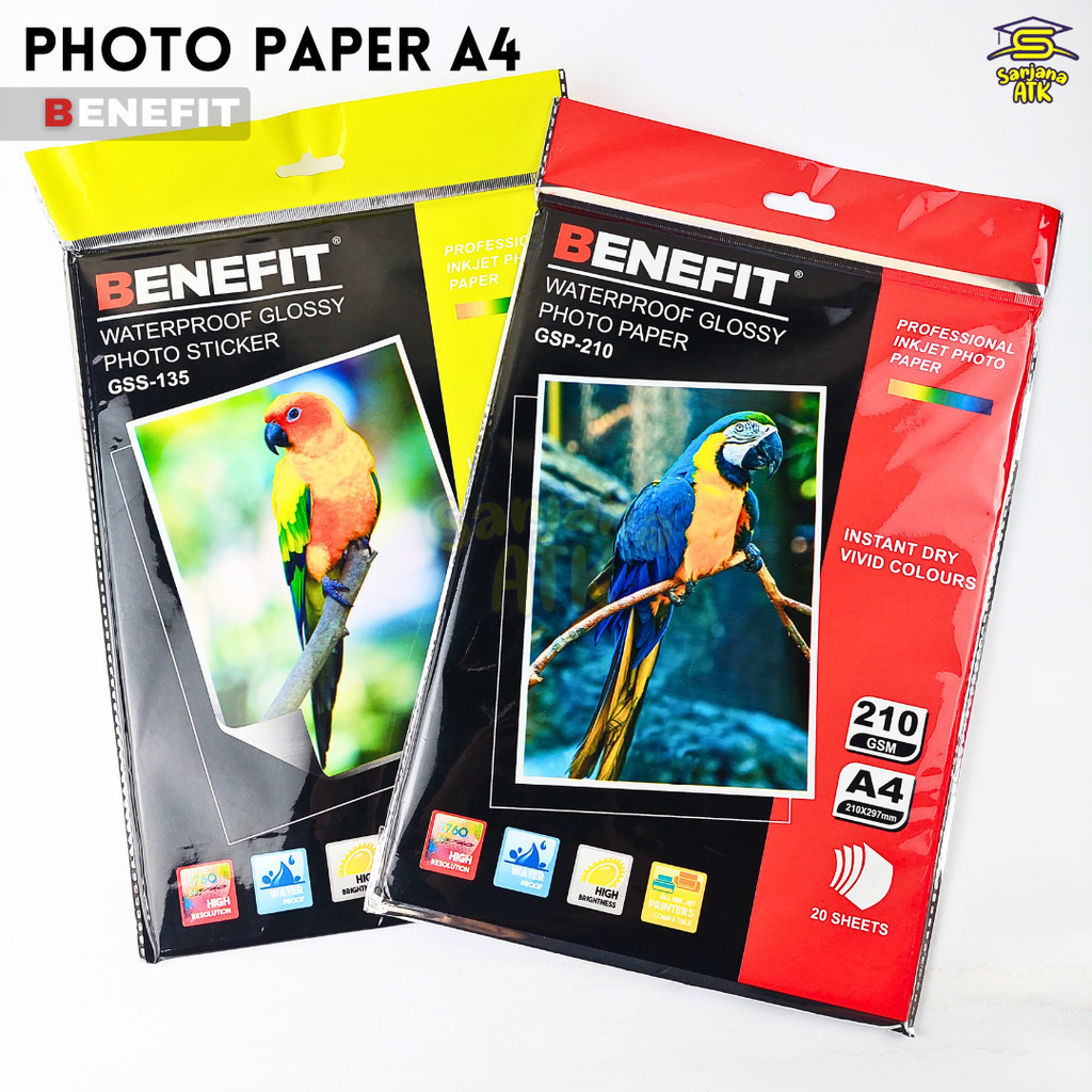 Jual Kertas Foto / Photo Paper BENEFIT / Waterproof Glossy Photo Paper ...