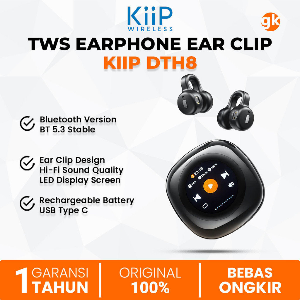 Jual KIIP Wireless OWS DTH8 TWS Earphone Smart Headset Bluetooth ...