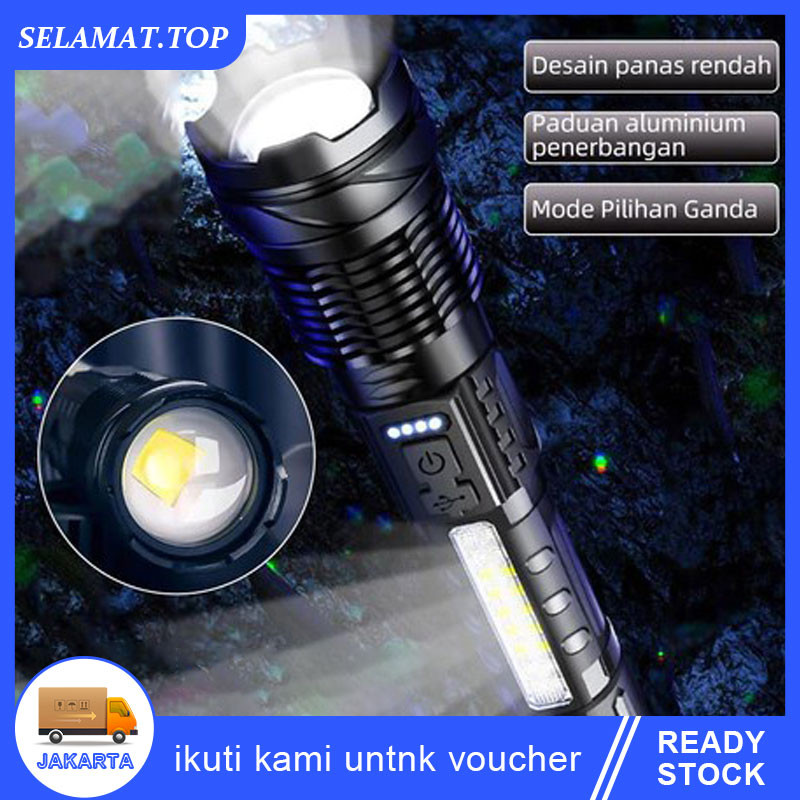 Jual Senter Swat Police Terbaik / zoom 7 mode cahaya senter/Senter Led Rechargeable /Senter led ...