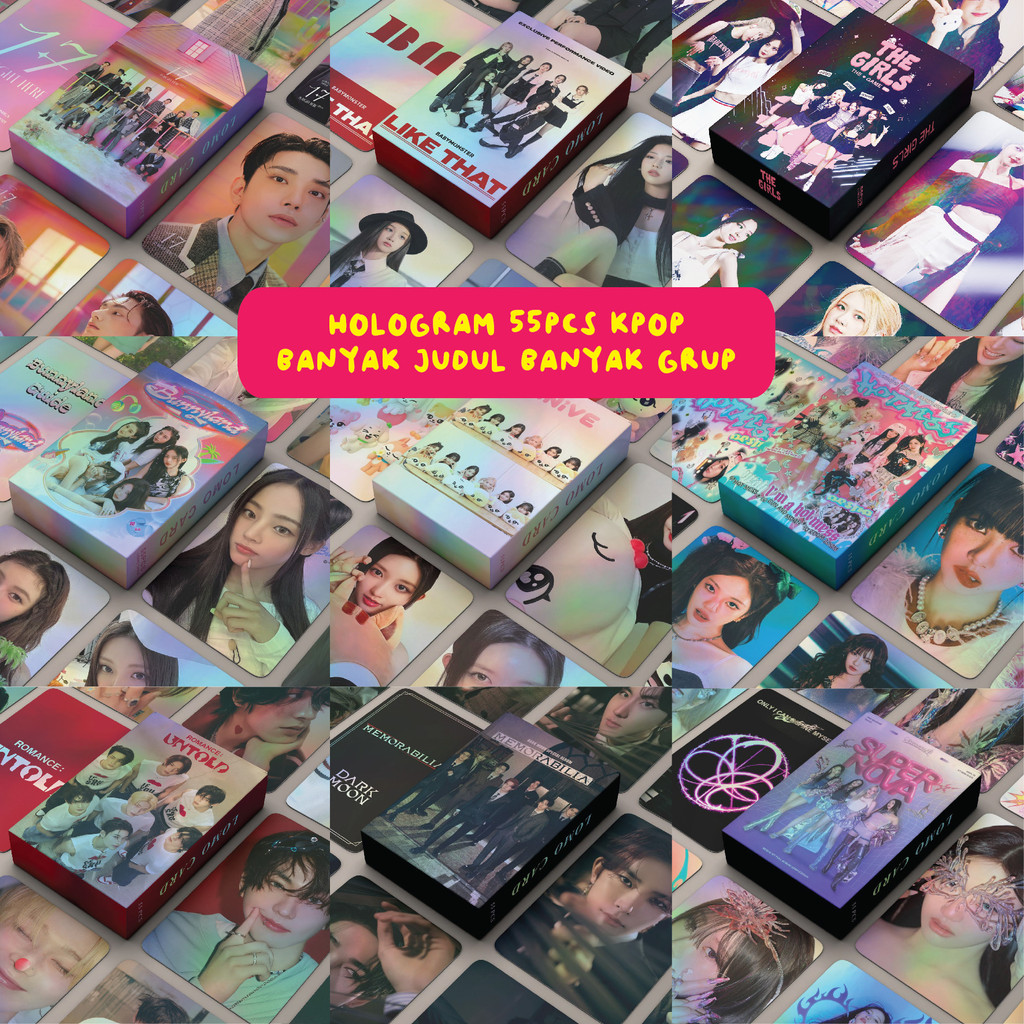 Jual [55pcs] HOLOGRAM PACK PHOTOCARD BANYAK JUDUL ISI 55PCS ALBUM HOLO ALBUM LOMO CARD PHOTO ...