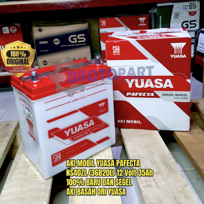 Jual Aki Mobil YUASA NS40ZL 36B20L PF 12v 35Ah Accu Basah Original | Shopee Indonesia