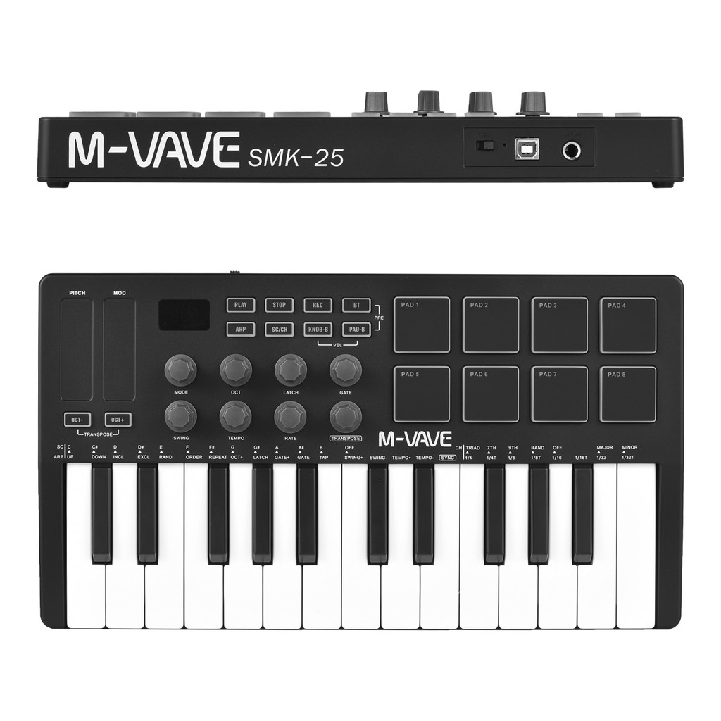 Jual M-VAVE SMK-25 I Drum Pad 8RGB 25-Key Midi Piano MINI Keyboard ...
