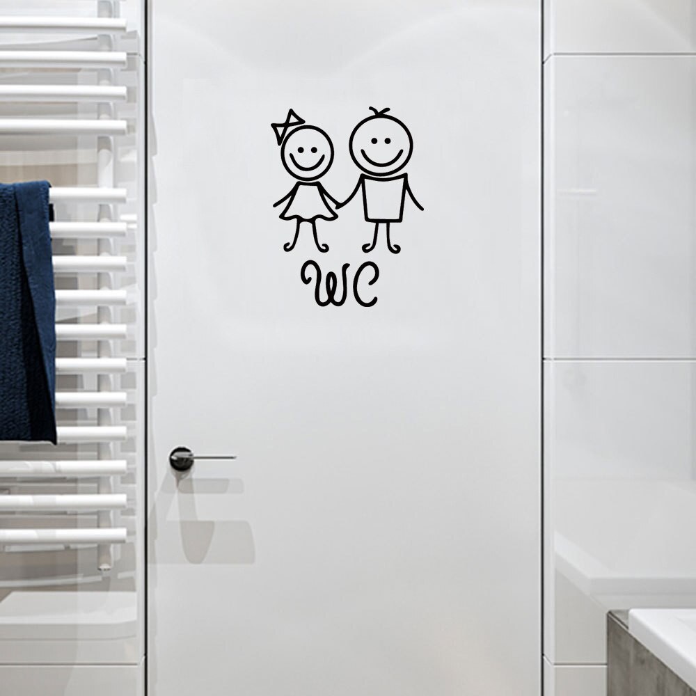 Jual Sticker / Sticker Dinding Pintu Toilet Kamar Mandi Lucu | Shopee ...