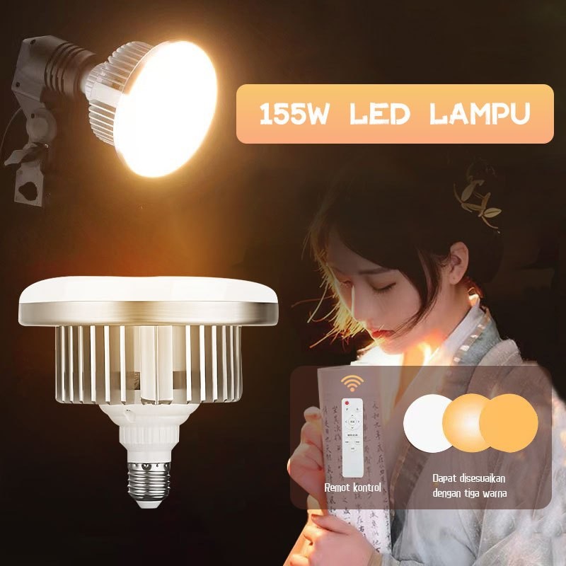 Jual TNW 155W Softbox Led Light Bulb Lampu Studio Softbox Bulb Remote ...