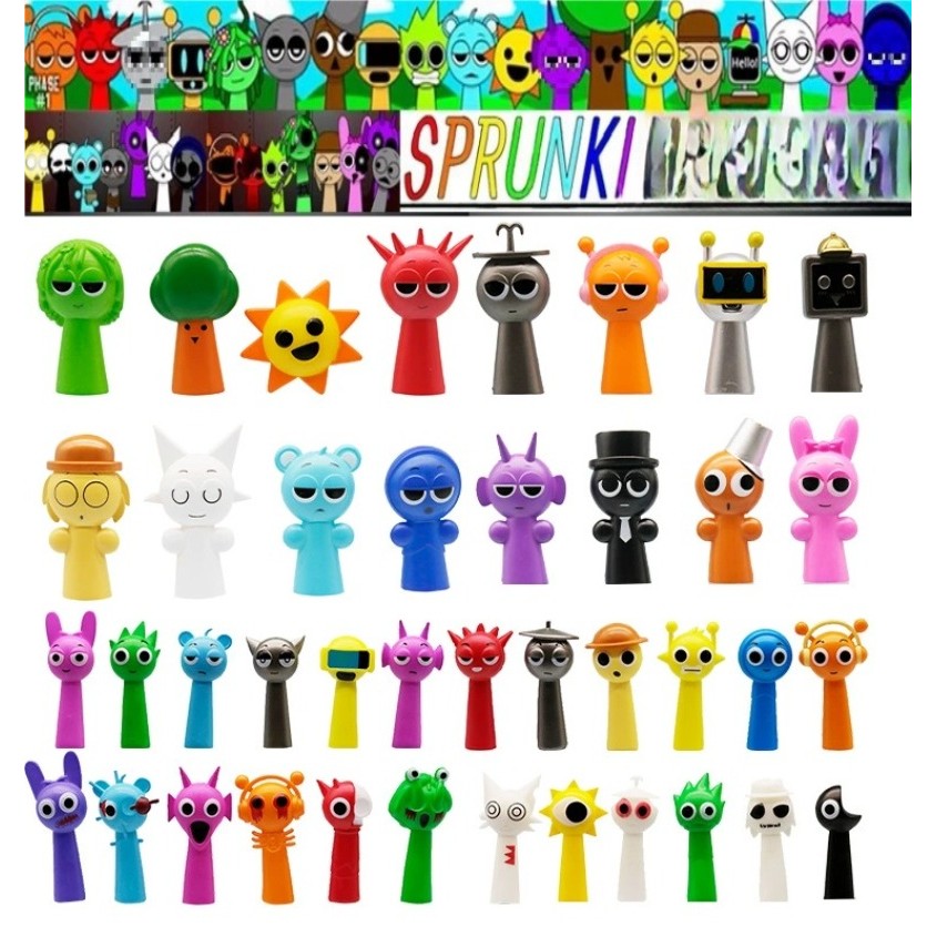 Jual 12Pcs/Set Sprunki Figures Mode Toys Sprunki Incredibox Anime ...