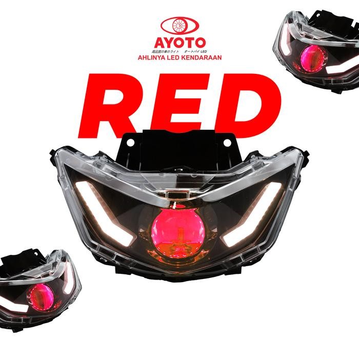 Jual HEADLAMP REFLEKTOR FULL SET BEAT DELUXE BILED PROJECTOR 2INCHI ...