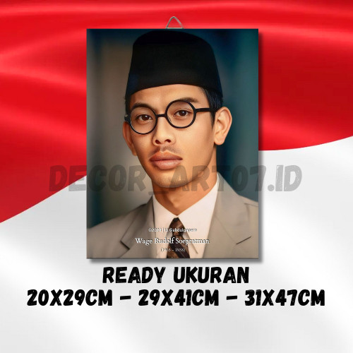 Jual Wage Rudolf Soepratman - FOTO PAHLAWAN NASIONAL VERSI AI BINGKAI ...