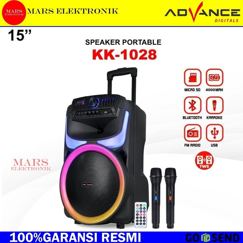 Jual SPEAKER ADVANCE KK1028 - 15 INCHI - SEPAKER PORTABLE AMPLI MEETING ...