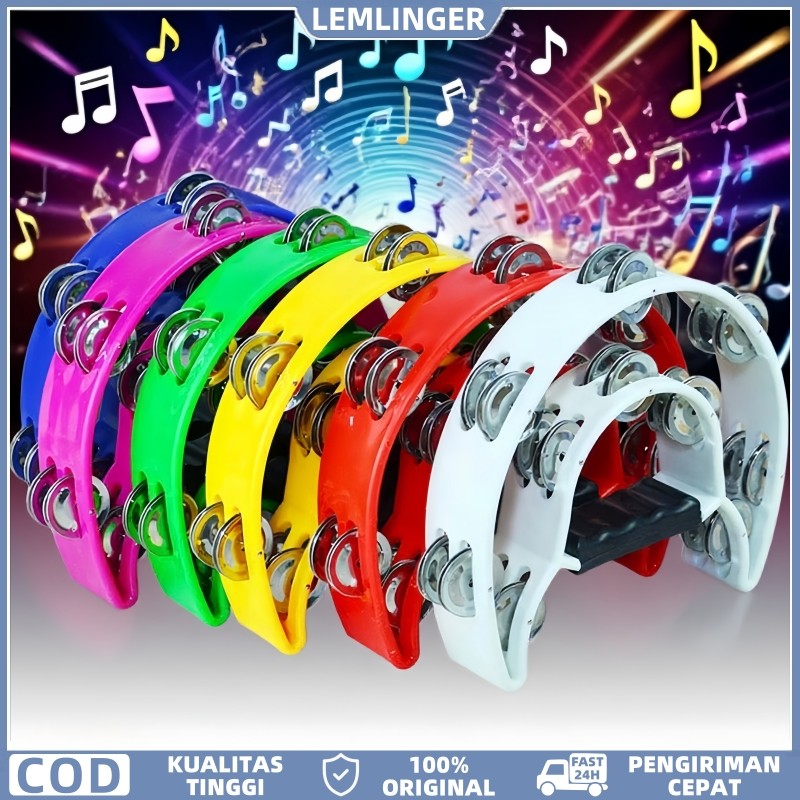Jual 【LEMLINGER】Alat Musik Tamborin Kecrekan Tambourine Double Ring ...