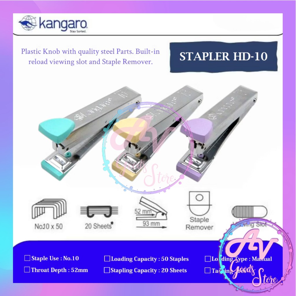 Jual Stapler KANGARO HD-10 HD-10 ID / Staples Jepretan Kangaro / Hekter ...