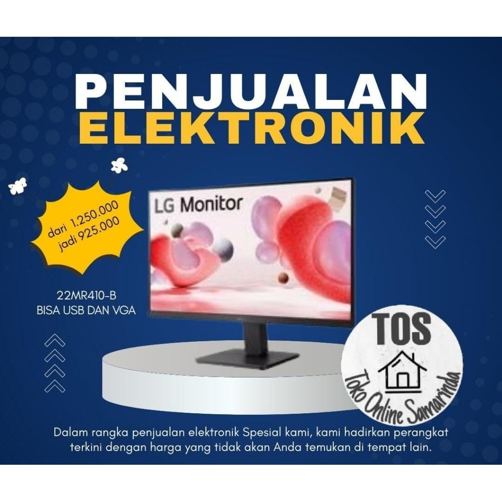 Jual Monitor LG ukuran 22inc tipe 22MR410 bisa USB | Shopee Indonesia