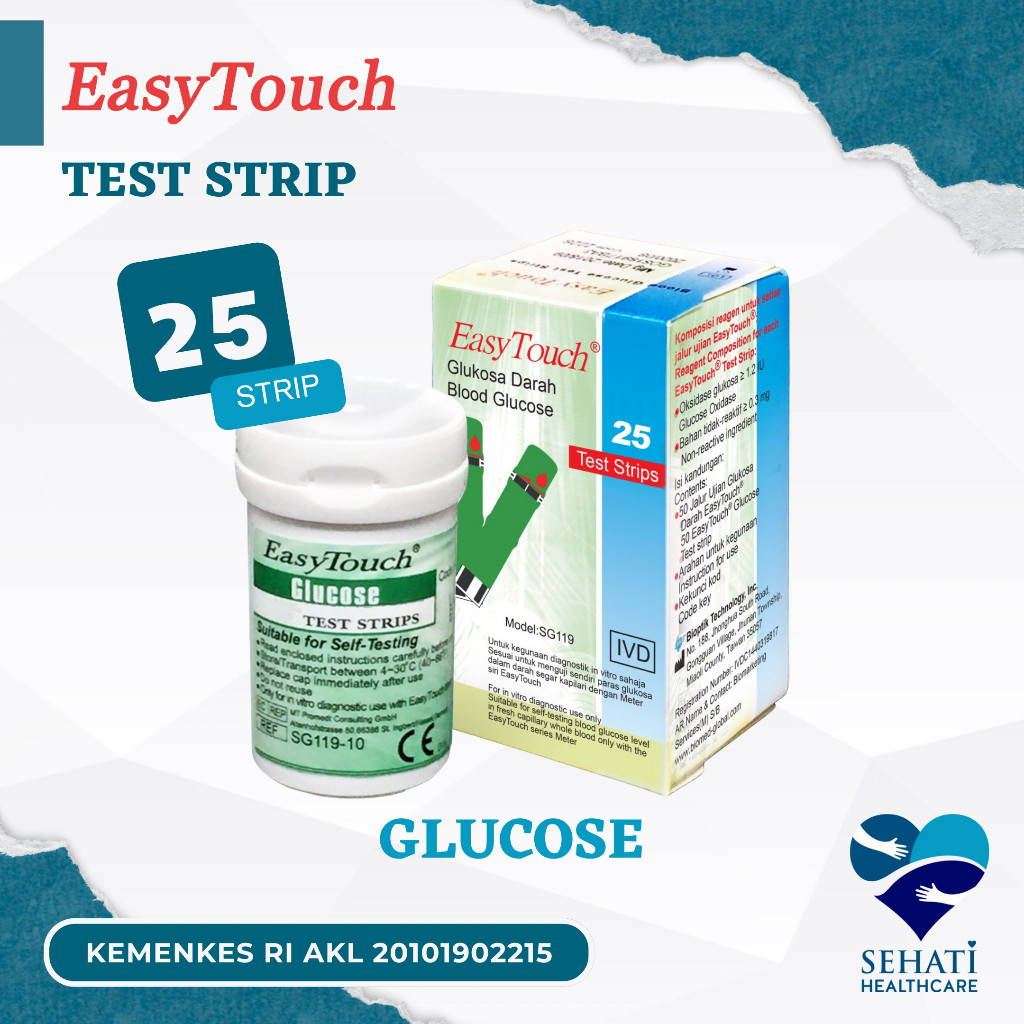 Jual Easytouch Glucose Test Strip Cek Gula Darah Easy Touch Refill Isi ...