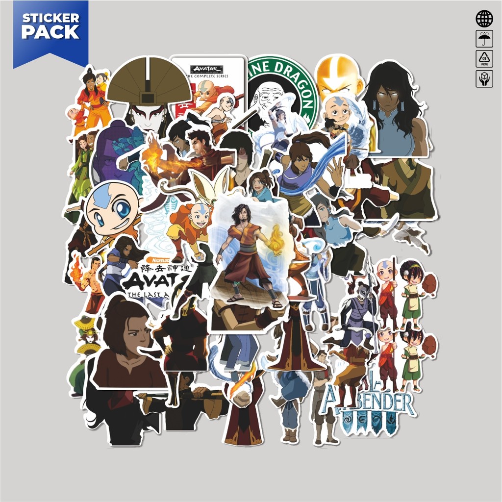 Jual [100PCS]Stiker Pack Stiker Nickelodeon Series Avatar Bender ...