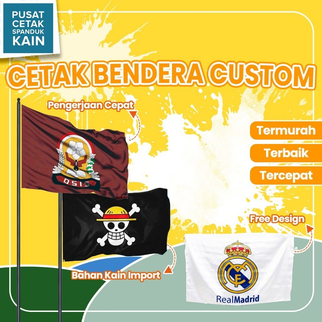 Jual CETAK BENDERA CUSTOM ORGANISASI KOMUNITAS BASIS HIBURAN | Shopee ...