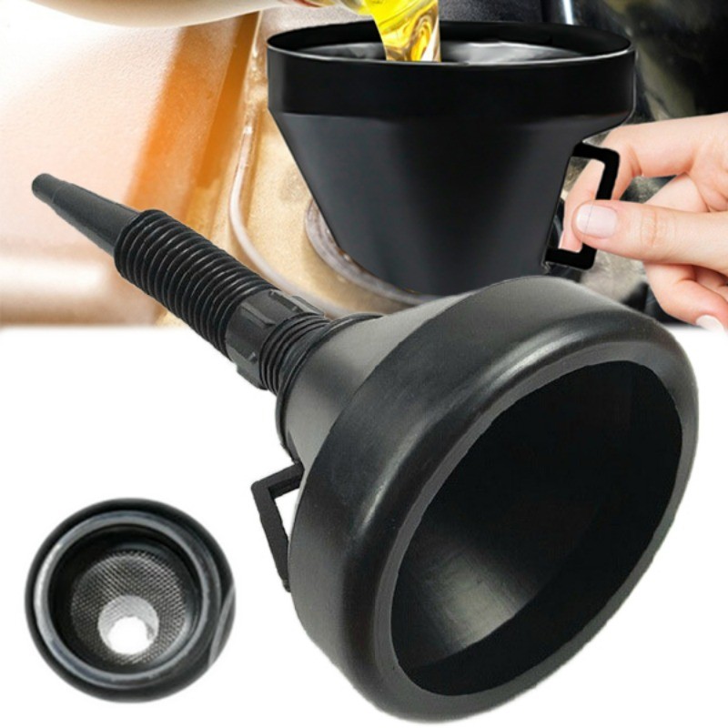 Jual Flexible Refueling Long Funnel with Filter Mesh Car Motorcycle ...