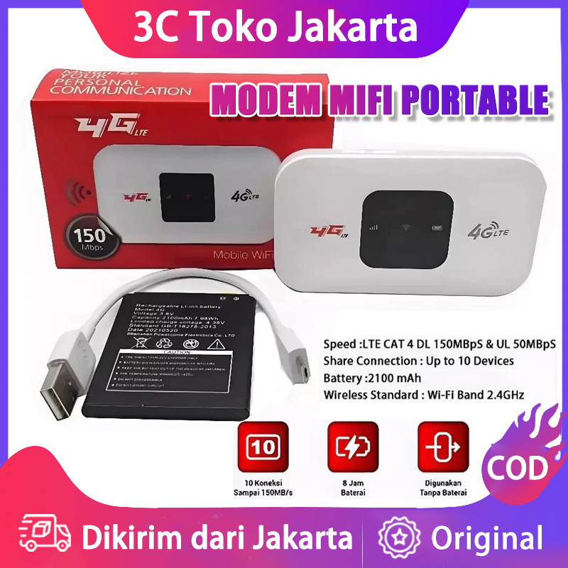 Jual MIFI MODEM WIFI 4G UNLOCK OPERATOR Perdana Teikomel 150 Mbps 4G ...