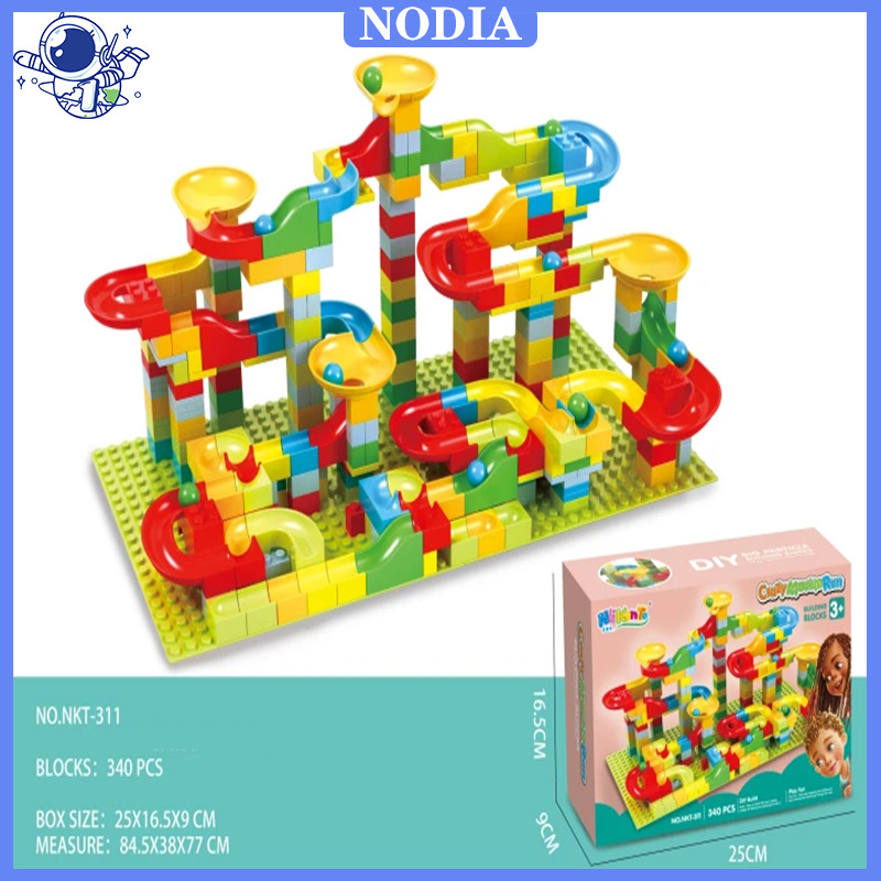 Jual Nodia Toys Marble Run Building Blocks / Mainan Anak Balok Susun ...