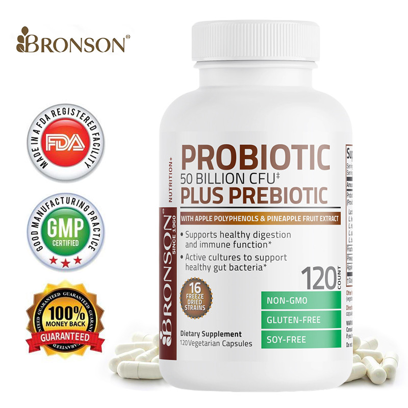 Jual Bronson Probiotik + Prebiotik 50 Miliar CFU Capsules Promotes ...