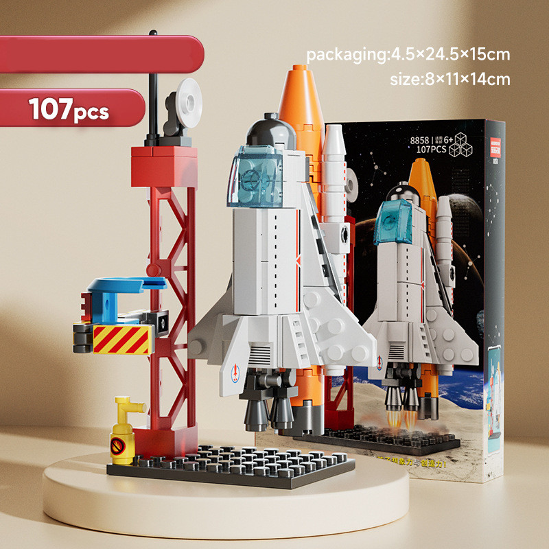 Jual UNIQSOO Brick Mini Roket SPACE SHUTTLE Miniatur Pesawat Luar ...