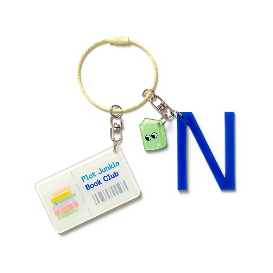 Jual Kanavaia Customizable Letter Acrylic Keychain - Set 29 (Book Club ...