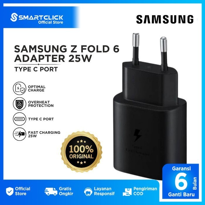 Jual Charger Samsung Z Fold 6 PD 25W Super Fast Charging Original 100% ...