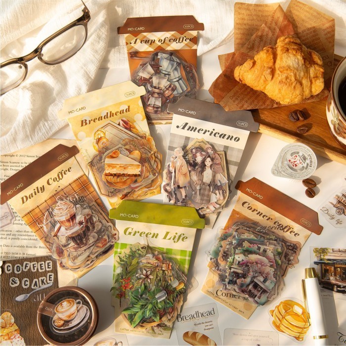Jual 30 Pcs/ Sticker Pack A CUP OF COFFEE SERIES Sticker Scrapbook ...