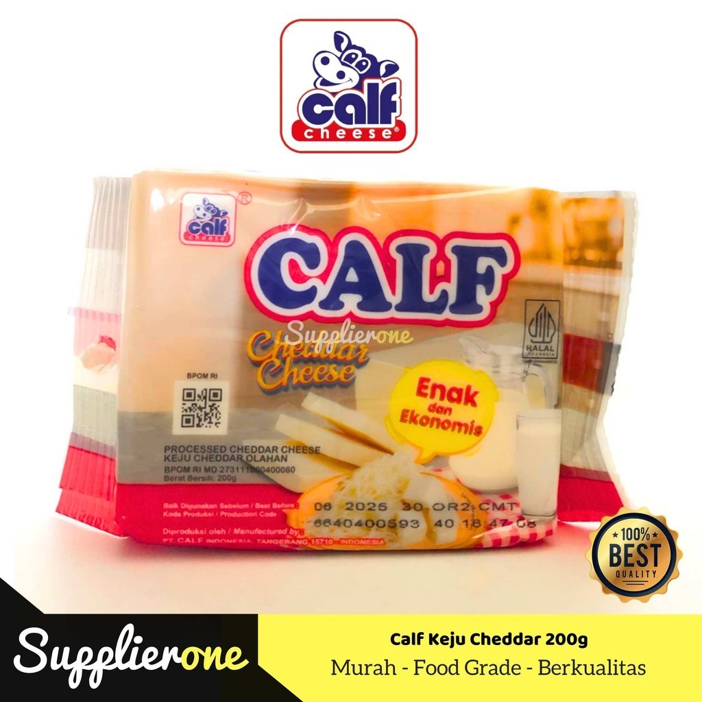 Jual Calf Cheese Cheddar 200g/ Keju Cheddar / Calf / Calf Keju Cheddar ...