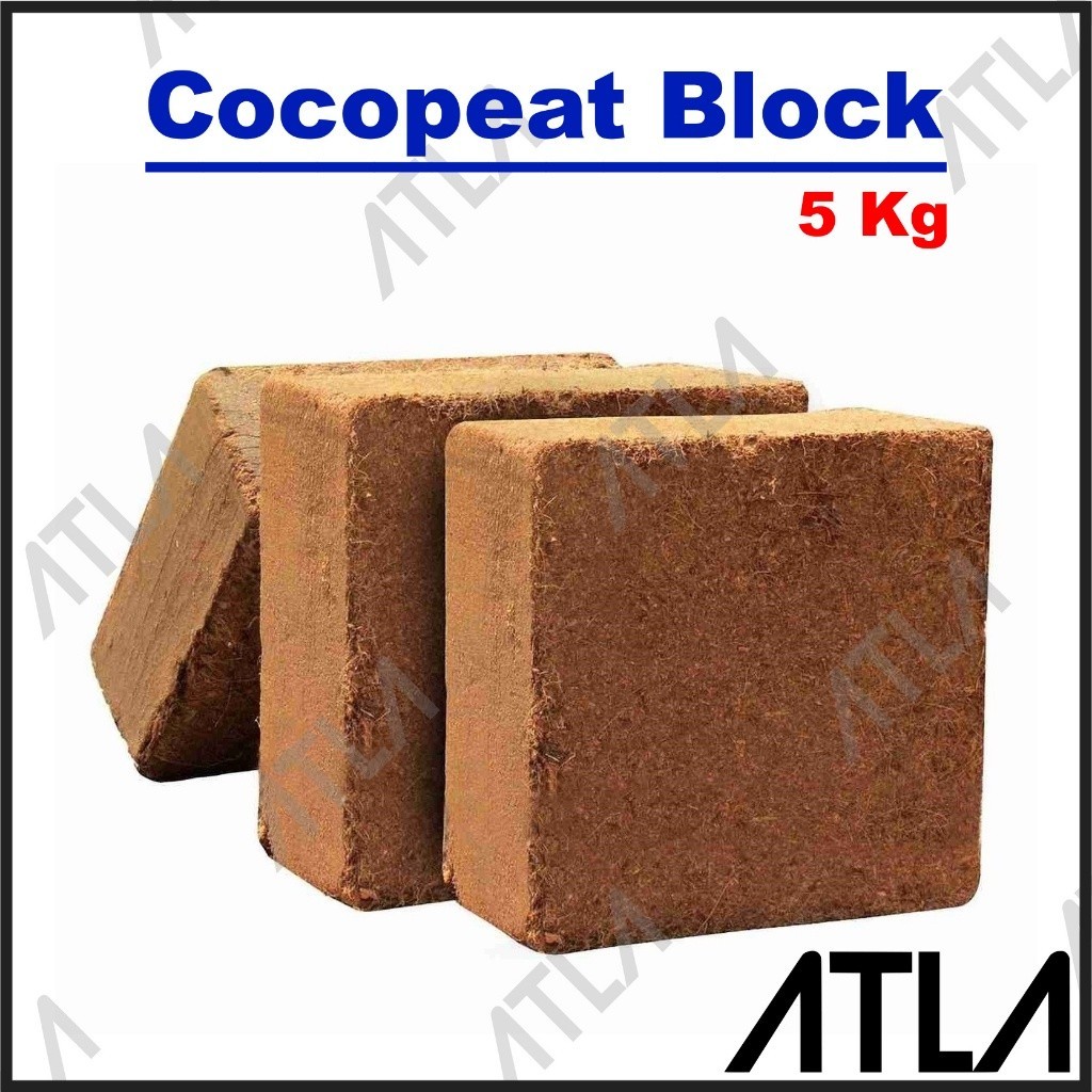 Jual Cocopeat Block 5 KG Cocodust Sabut Kelapa Halus Coco Peat Cocopit ...