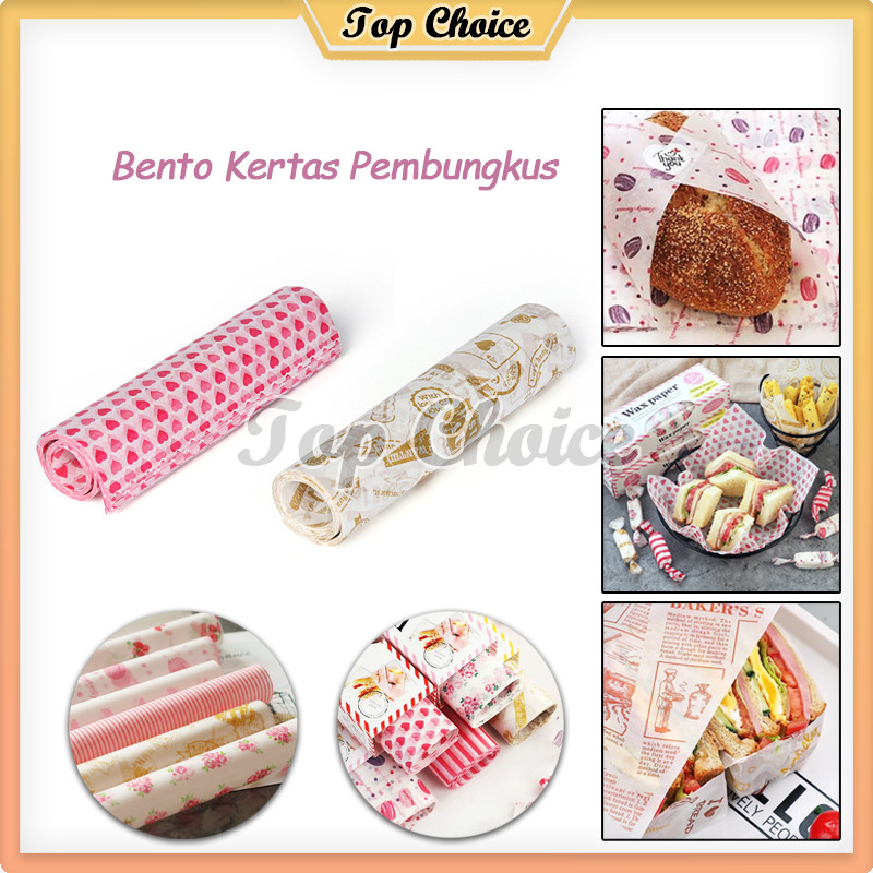 Jual Kertas Pembungkus Makanan / Alas Nasi Bento / Alas Kertas Bento ...