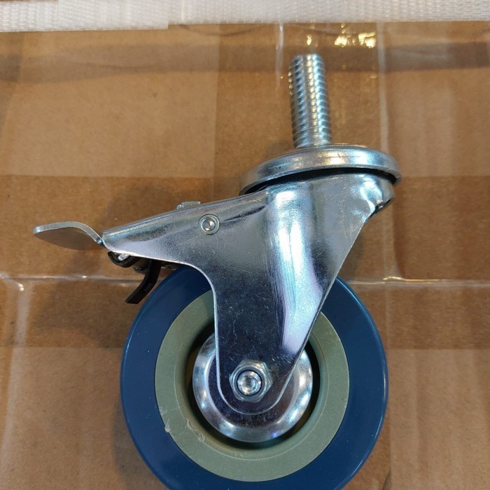 Jual Roda Troli / Caster Wheel / Roda Troly Screw Grey 3 inch Drat Rem ...