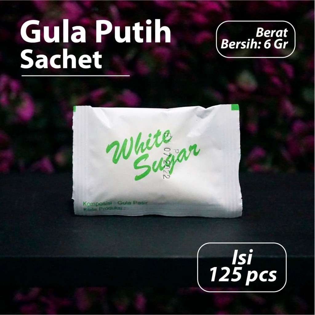 Jual (Bekasi) [Isi 125 pcs] Gula Putih Saset- White Sugar Sachets ...