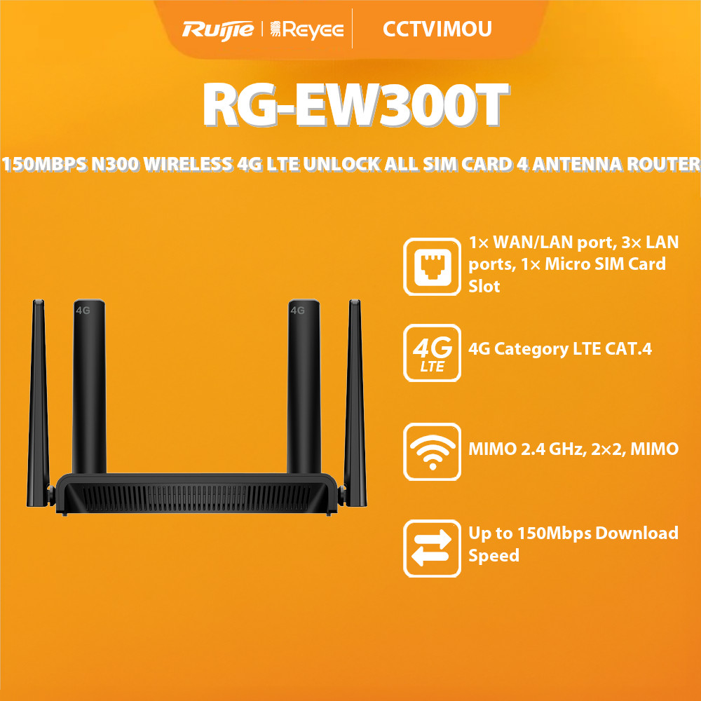 Jual RUIJIE REYEE RG-EW300T 150MBPS N300 WIRELESS 4G LTE UNLOCK ALL SIM ...