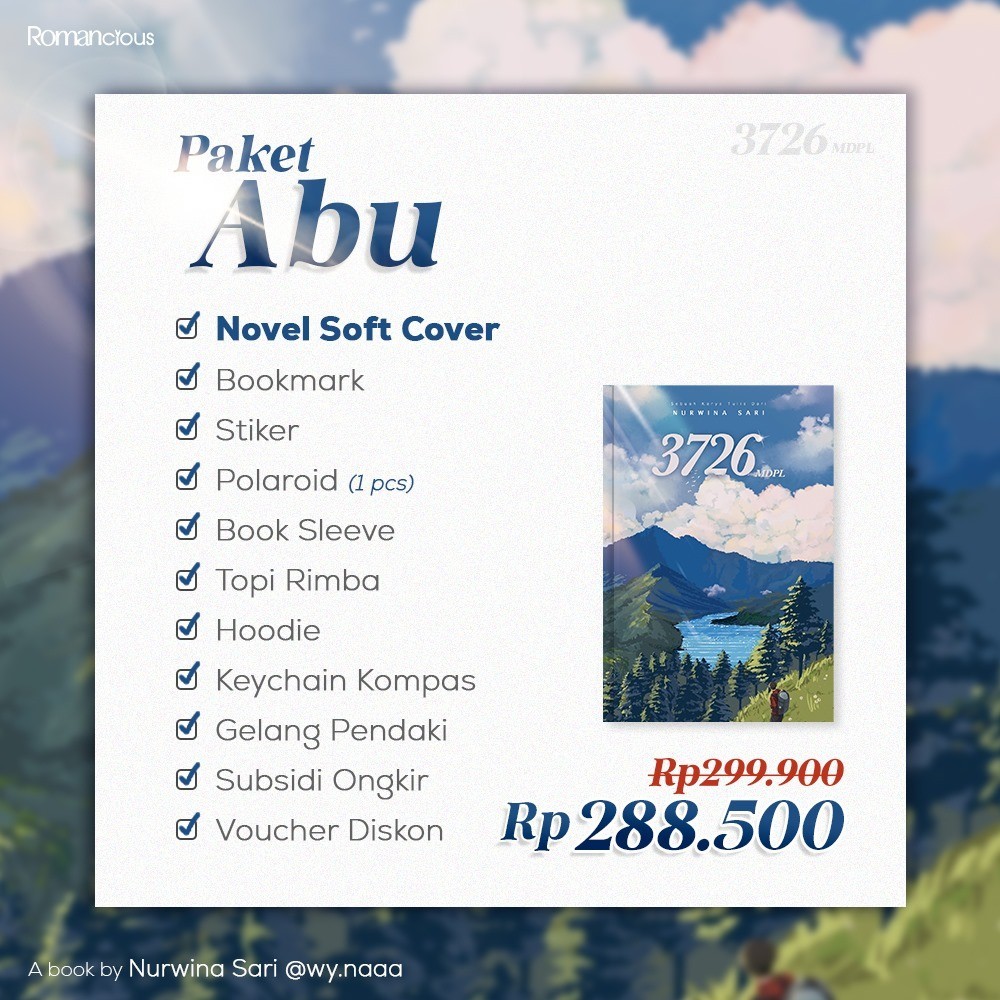 Jual 3726 Mdpl - Novel 3726 Mdpl Oleh Nurwina Sari - Penerbit Romancious Original | Shopee Indonesia
