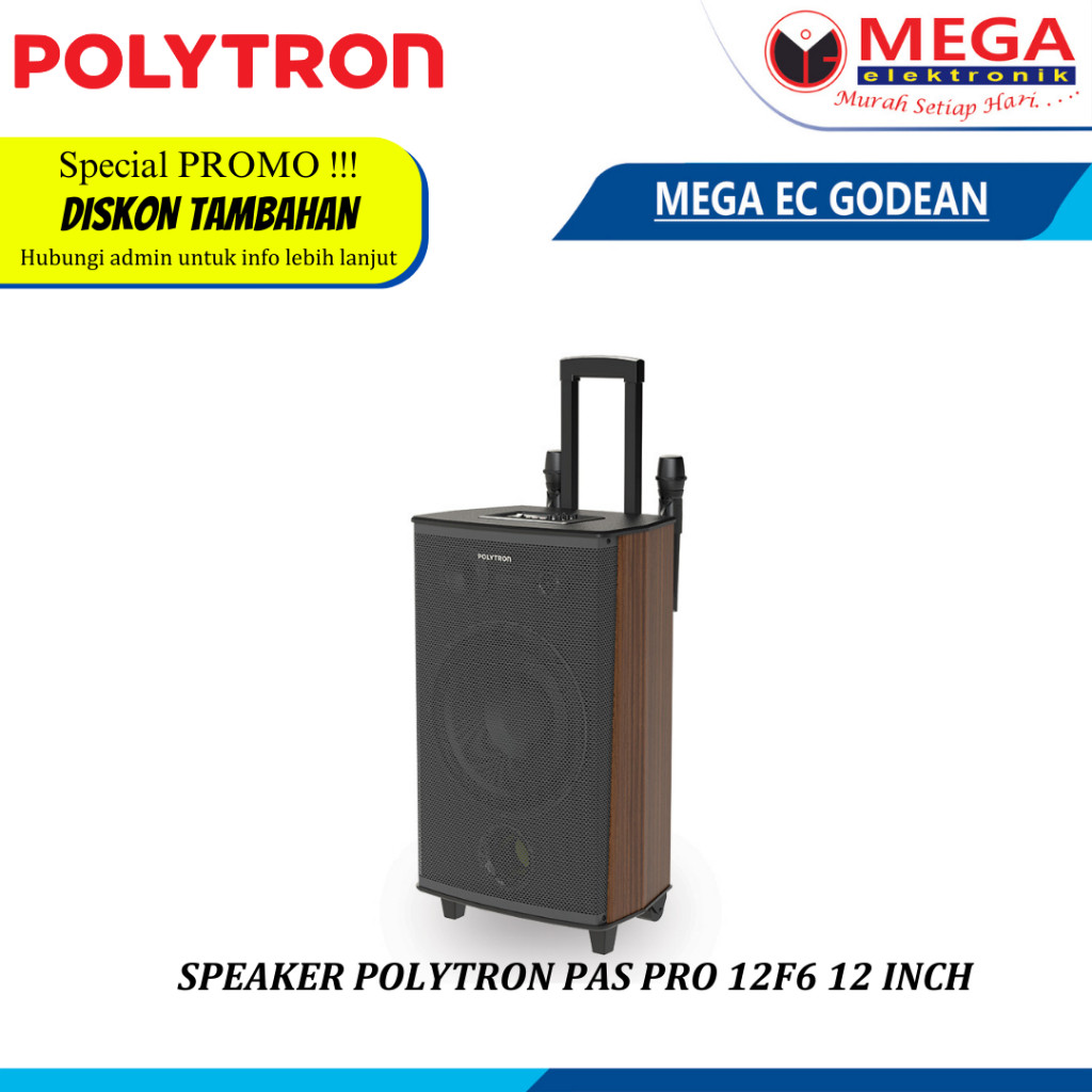 Jual SPEAKER PORTABLE POLYTRON PAS PRO 12F6 12 INCH | Shopee Indonesia