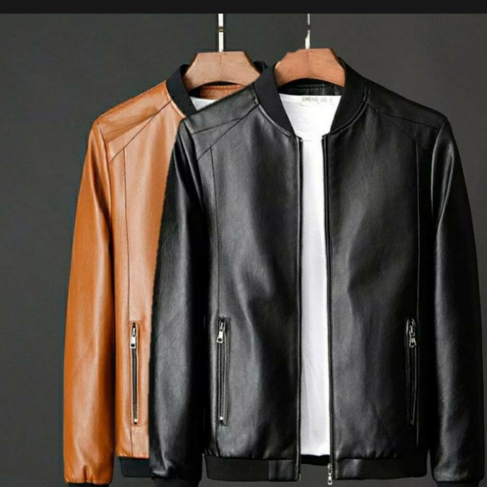 Jual Jaket semi kulit pria terbaru anti air dan angin untuk motor pria ...