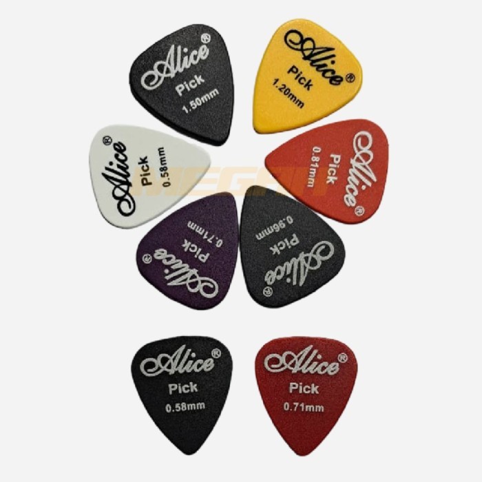 Jual Pick Gitar Akustik Elektrik Alice Matte set isi 6 BONUS 2 | Shopee ...